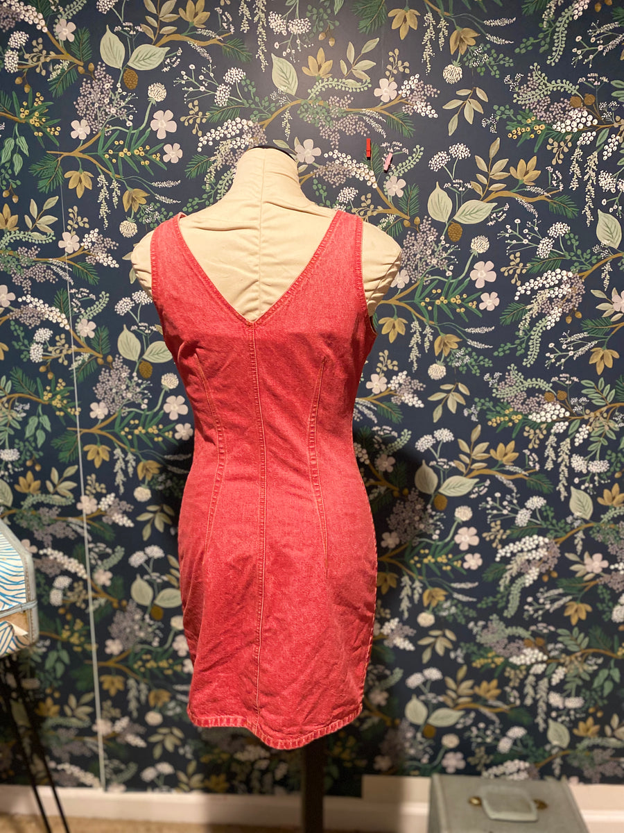 Esprit Red Denim Mini Dress – Milk Machine Vintage